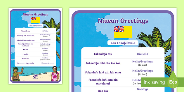 Niue Greetings (teacher made)