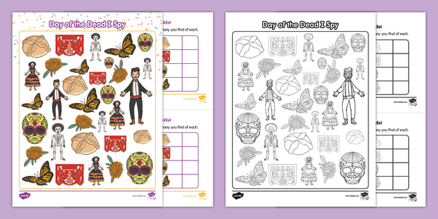 Day of the Dead I Spy Activity