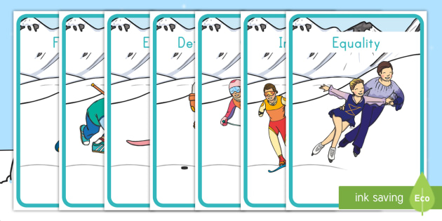 Winter Olympics and Paralympics Values Posters