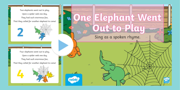 One Elephant Went Out to Play PowerPoint (teacher made)
