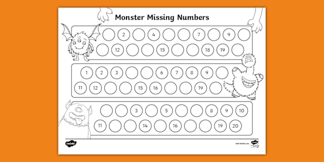 Missing Numbers Worksheet • Twinkl.ca