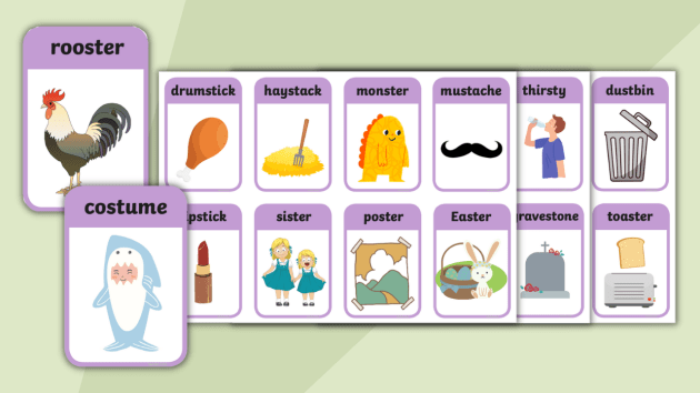 Medial 'st' blend flash cards (teacher made)