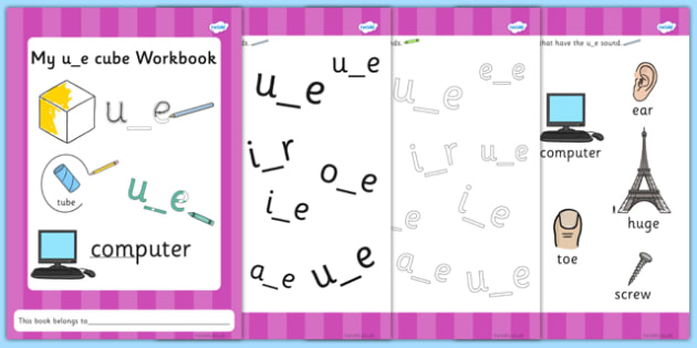 Phase 5 u_e Cube Grapheme Workbook