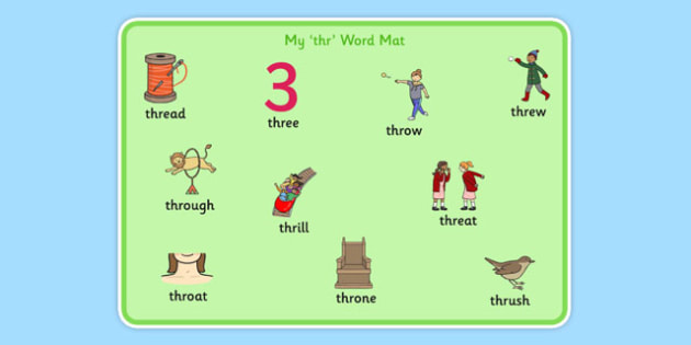 THR Sound Word Mat (creat de profesori)