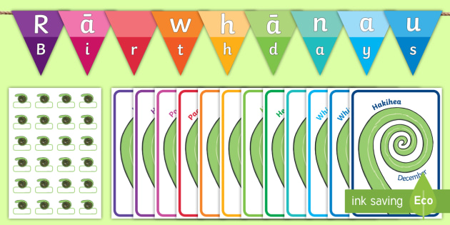 Koru Māori Birthday Cards & Bunting Display Pack