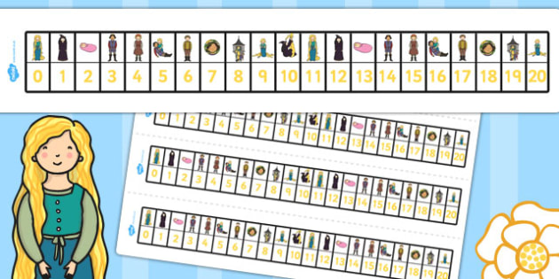 Rapunzel Number Track 0-20