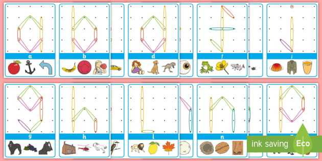 Alphabet Geoboard Challenge Cards (teacher made)