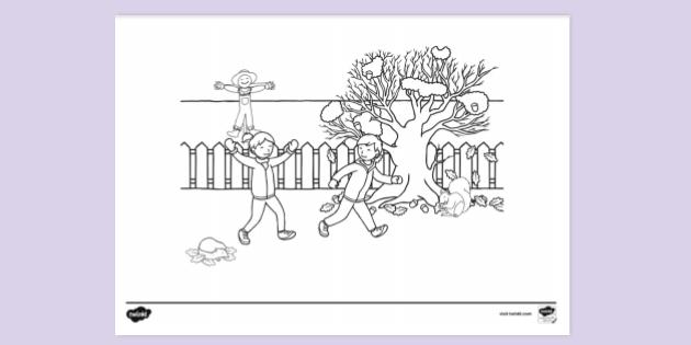 Autumn Colouring Page | Free Resources For Kids | Twinkl