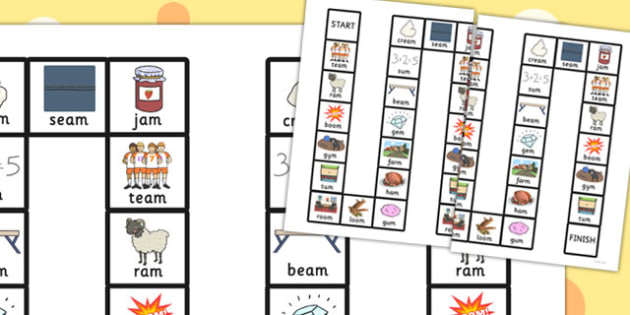 Final 'M' Sound Board Game (teacher made)