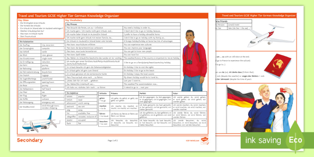 Travel and Tourism: Foundation Tier German Knowledge Organiser