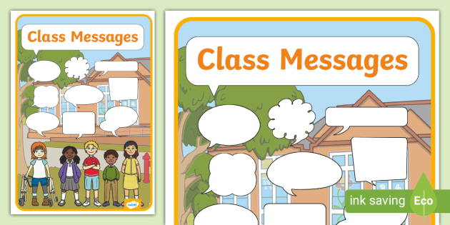 Class Messages Display Poster, Noticeboard, Reminders