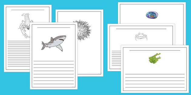 Under the Sea Writing Frames