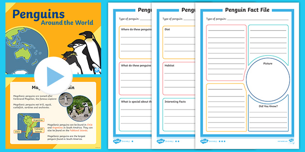 Penguins Around the World Non-Fiction Writing Activity Pack