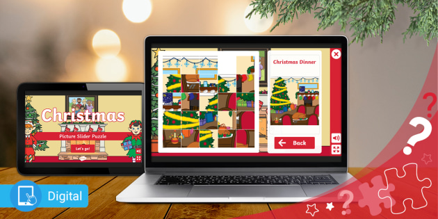 Christmas Picture Slider Interactive Puzzle Game - Twinkl