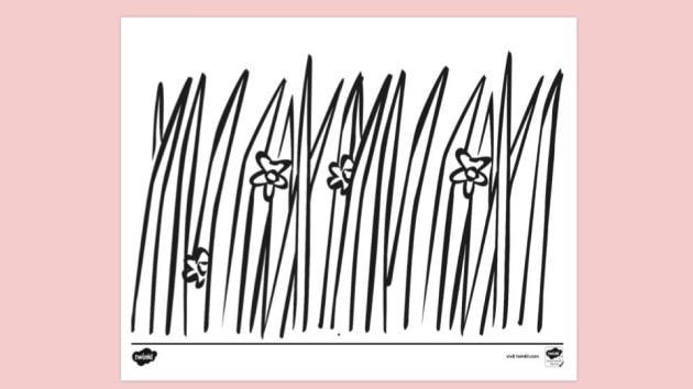 FREE! - Grass Template Colouring Sheet | Colouring Sheets