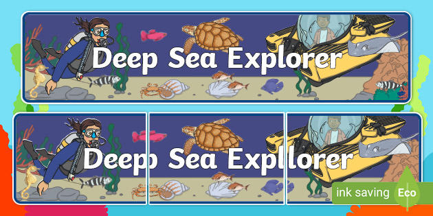 Deep Sea Explorer Role Play Banner-sea, ocean, explorer, role play, banner,