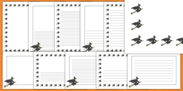 Halloween Witch Page Border Pack (teacher made)