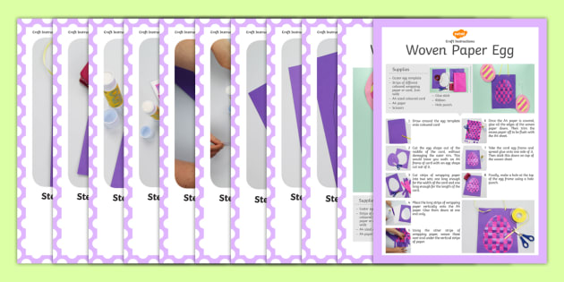 Woven Paper Egg Craft Instructions (teacher made)
