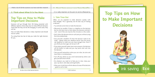 Decision-Making Skills | twinkl.co.uk