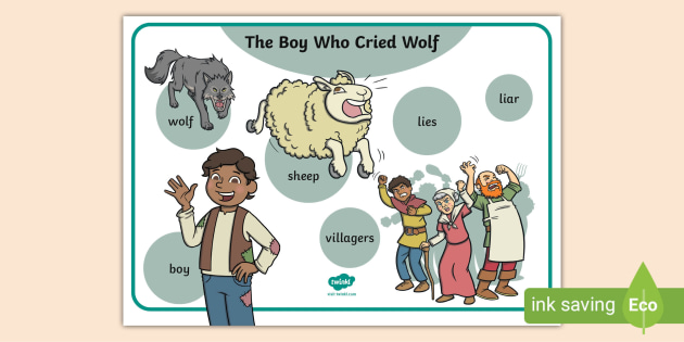 * NEW * The Boy Who Cried Wolf Word Mat