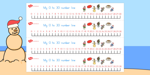 FREE! - Christmas Number lines 0-30 (teacher made)