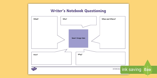 Writer's Notebook Questioning Worksheet