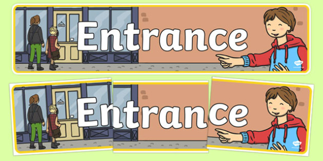 👉 Entrance Sign Display Banner (teacher made)
