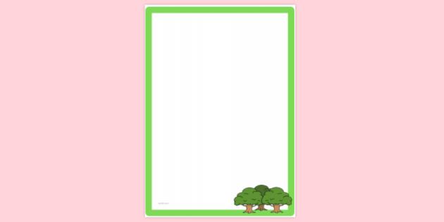 FREE! - Simple Tree Page Border | Page Borders | Twinkl