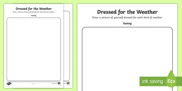 Dressed For the Weather Worksheet / Worksheet (teacher made)