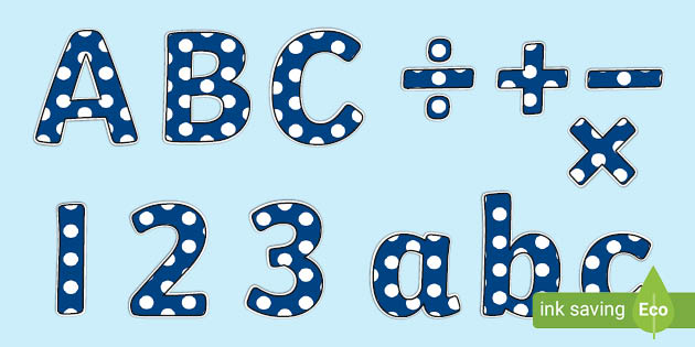 FREE! - Polka Dot Display Lettering (Lowercase)