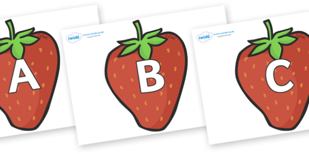 A-Z Alphabet on Strawberries (teacher made)