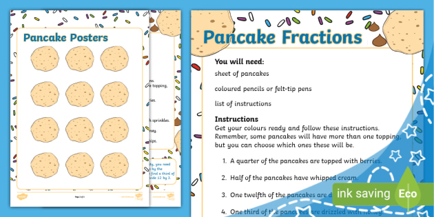 Pancake Fractions (teacher made)
