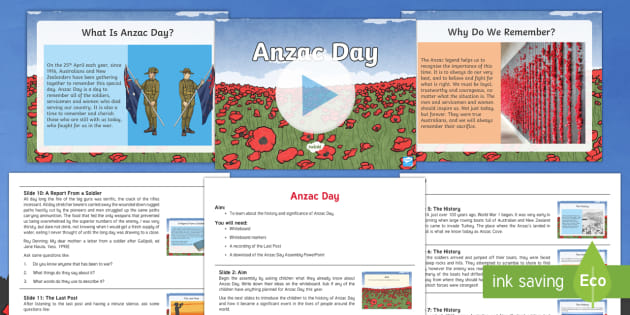 Anzac Day Assembly Pack (Teacher-Made)