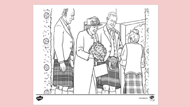 FREE! - The Royal Family at Braemar Colouring | Colouring Sheets