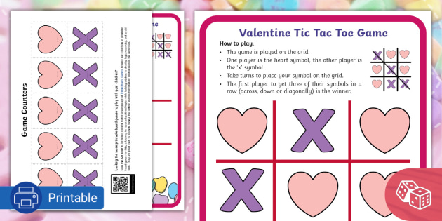 * NEW * Free Valentine Tic Tac Toe Game for Valentine's Day 2022