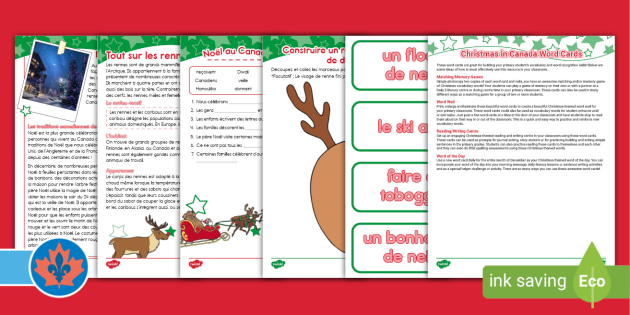 Christmas in Canada Primary Activity Pack French