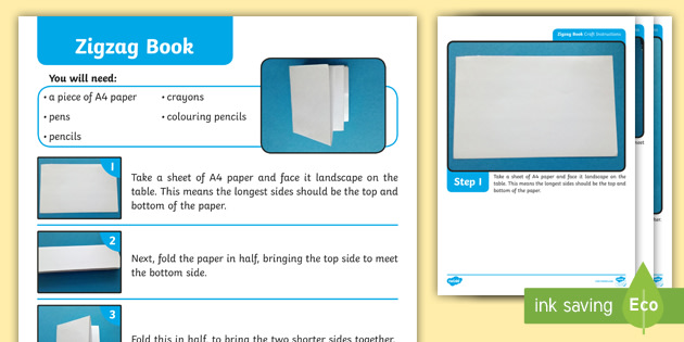 KS1 Zigzag Book Instructions (teacher made)