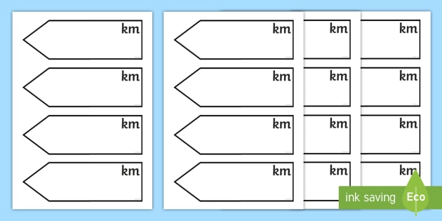 Measures Distance Display Sign