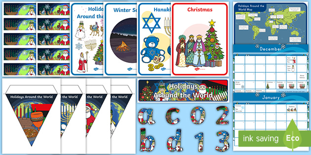 Holidays Around the World Bulletin Board Pack