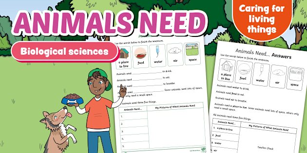 What do animals need to survive? - Twinkl Homework Help