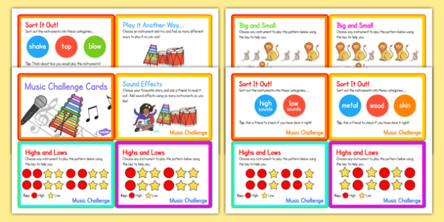 Music Challenge Cards - music, challenge, cards, challenge cards