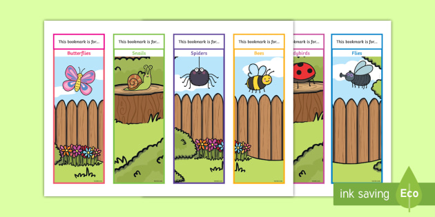 Minibeasts Class Group Bookmarks