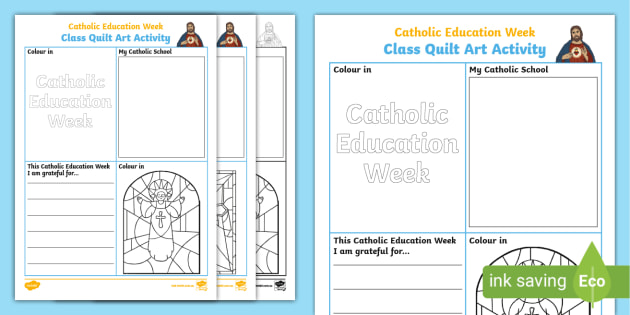 Catholic Education Week Class Quilt Art Activity