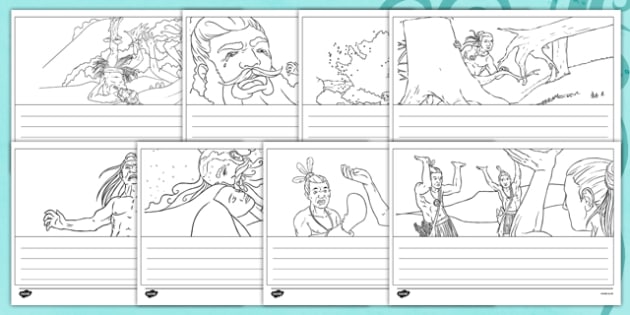 Māori Creation Myth Writing Frames