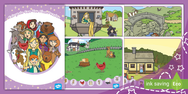 * NEW * Activity Booklet - Fairy Tale Can You Find? Puzzles