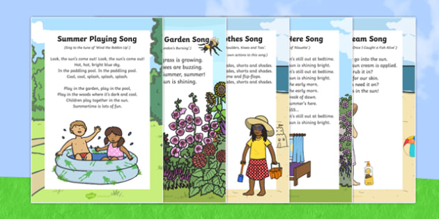 Summer Rhymes for Children | Easy to Print | Twinkl