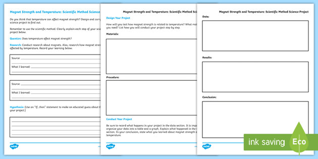 Fifth Grade Science Project Magnet Strength and Temperature