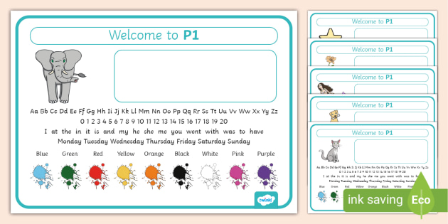 Early Level Place Mats - Colourful Resource for Primary 1