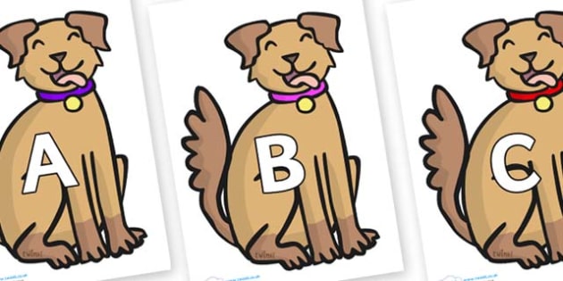 FREE! - A-Z Alphabet on Dog (teacher made)