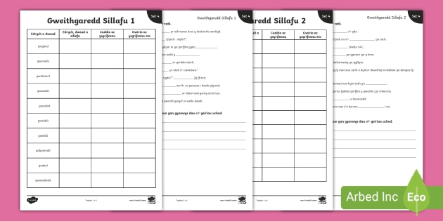 Ymarfer Sillafu Cam Cynnydd 3 - Set 4 (teacher made)